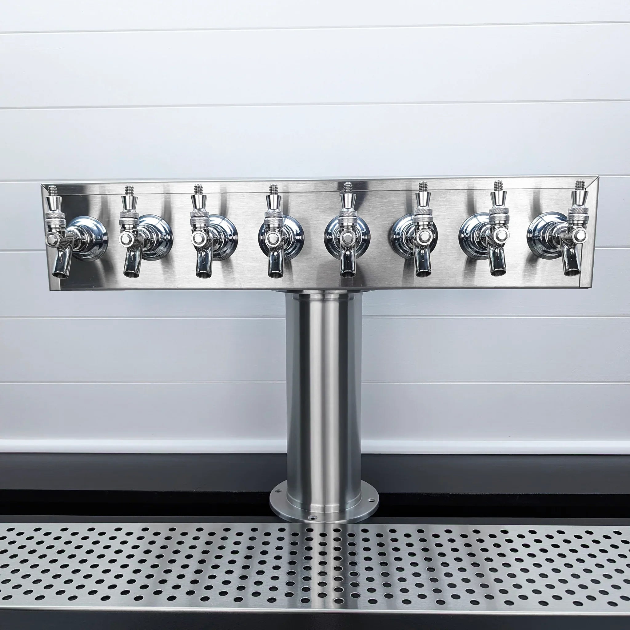 Dual-Sided 4" Single Pedestal Stainless Draft Beer Tower – Glycol Read ...