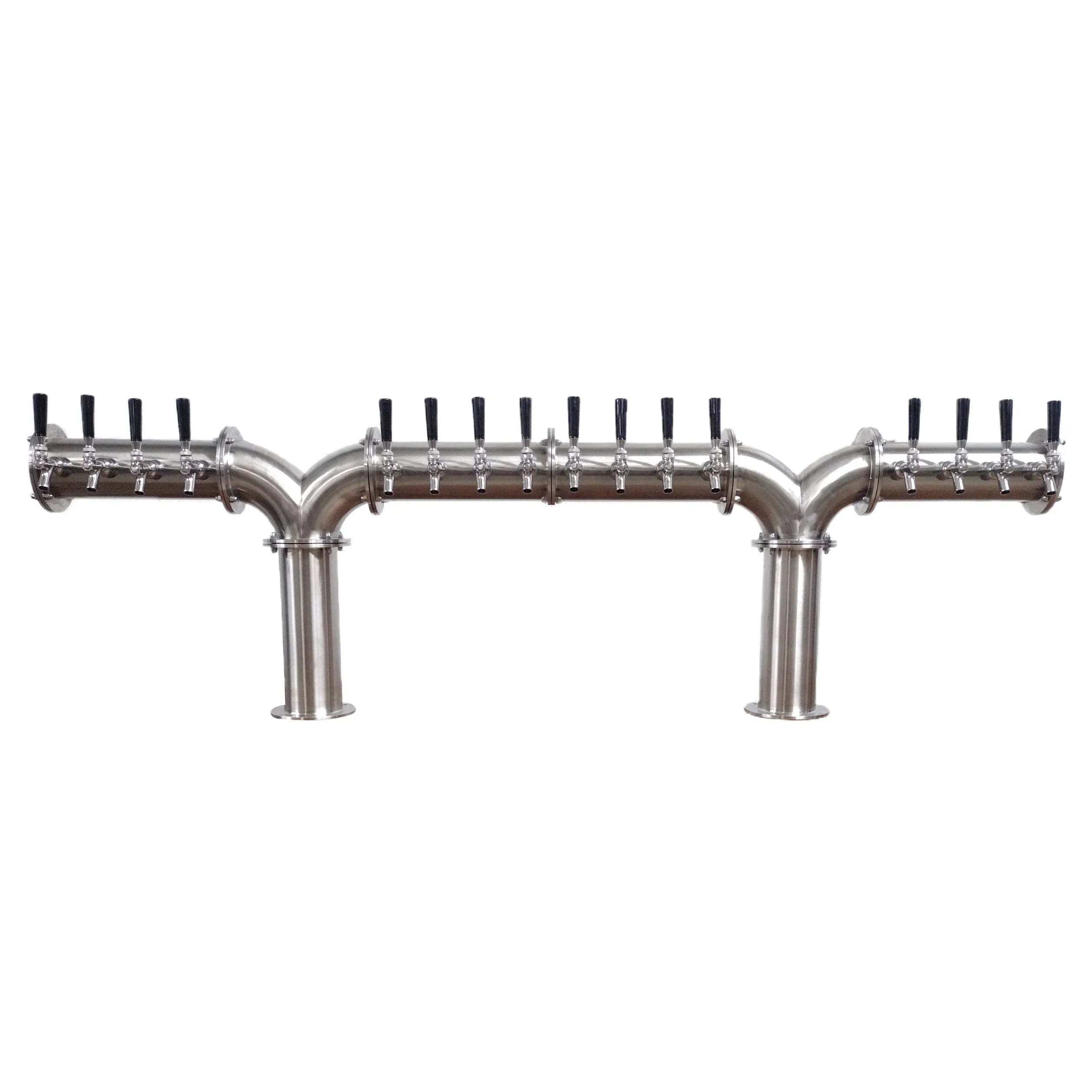 4-Inch Pipe Beer Tower -12+ Faucet Multi Pedestal Stainless Tower ...